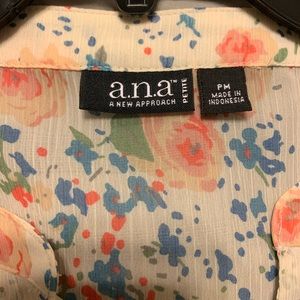 a.n.a | Tops | Ana Sheer Floral Peplum Top | Poshmark